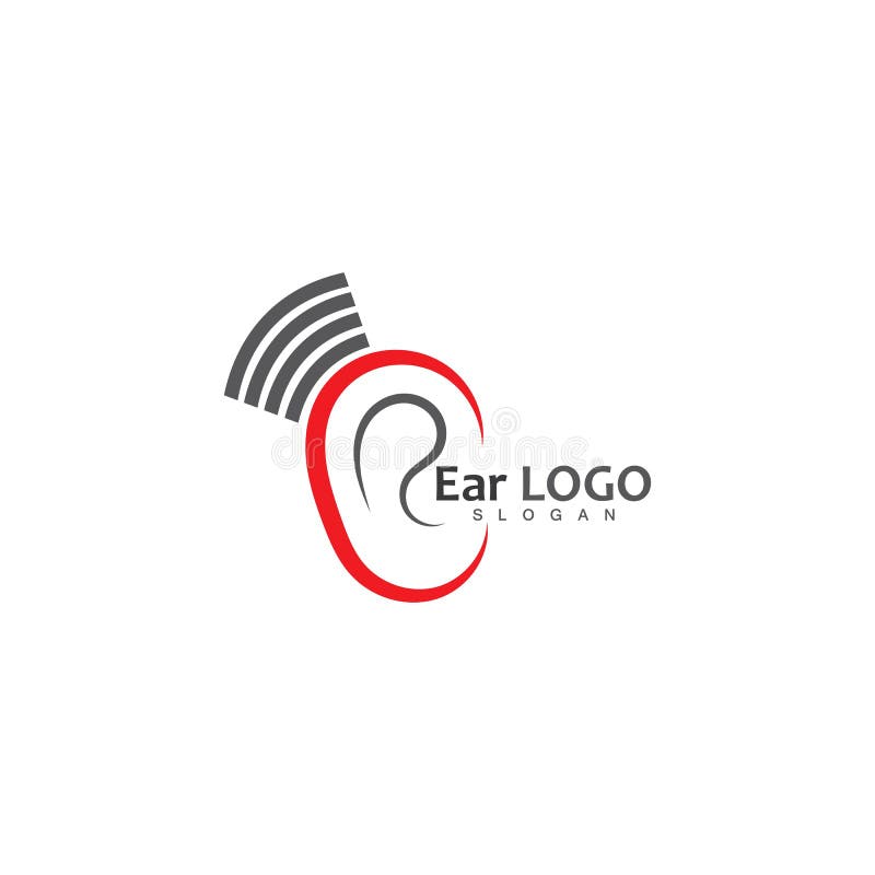Ear Hearing Logo Template Vector Icon. Stock Vector - Illustration of ...