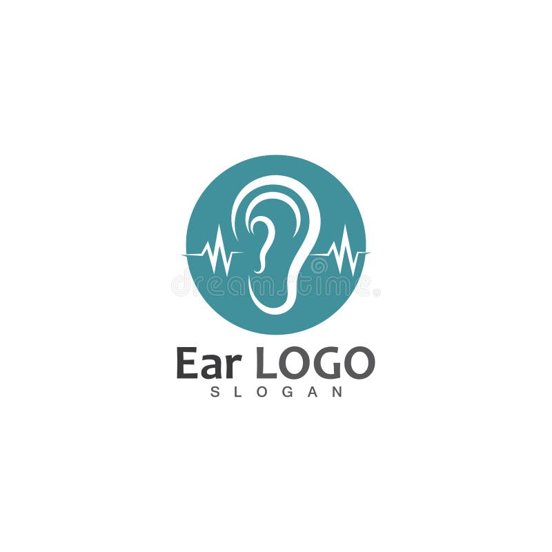 Ear Hearing Logo Template Vector Icon. Stock Vector - Illustration of ...