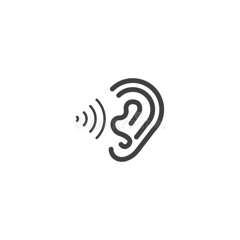 Ear, Hearing. Vector Icon Template Stock Vector - Illustration of ...