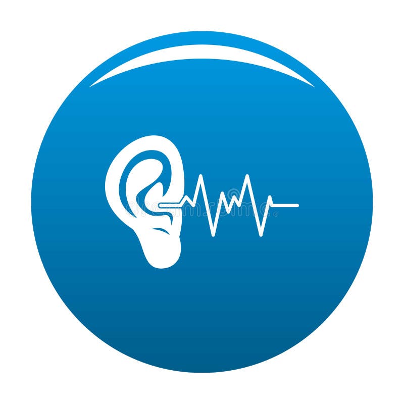 Ear icon blue stock illustration. Illustration of health - 123301692