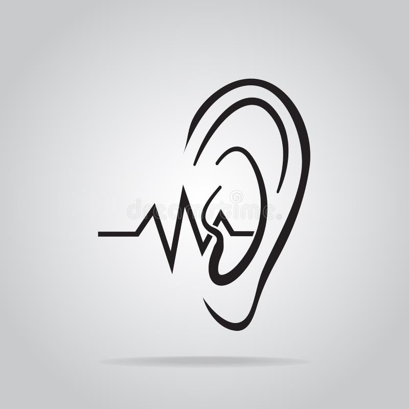 Ear Icon, Hearing and Ear Icon Stock Vector - Illustration of human ...