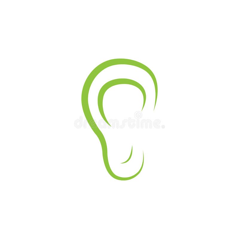 Ear Icon. Logo Element Illustration. Ear Symbol Design from 2 Colored ...