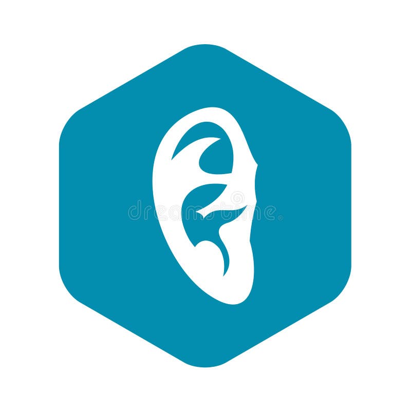 Human Ear Icon Simple Style Stock Illustrations – 691 Human Ear Icon ...