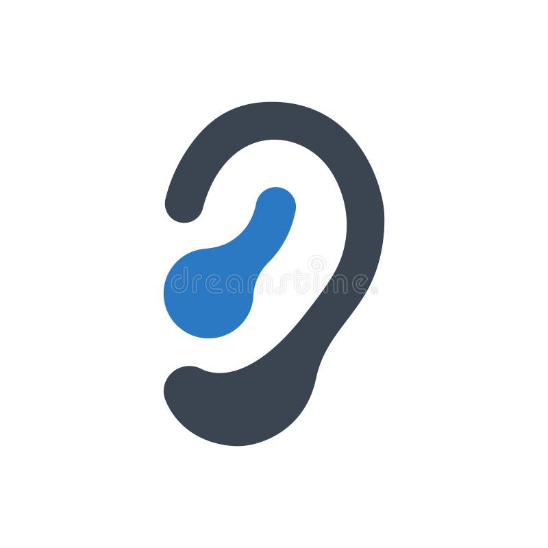 Ear icon stock vector. Illustration of listen, otology - 254772133