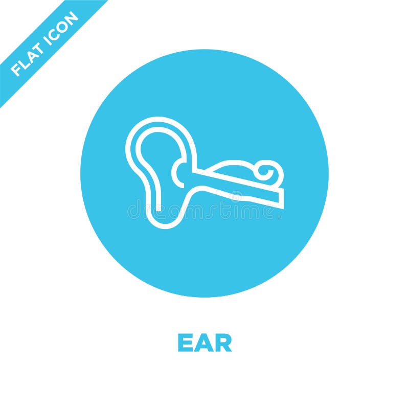 Ear Icon Vector from Human Organs Collection. Thin Line Ear Outline ...
