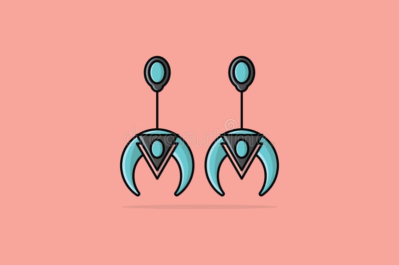 Ear Jewelry For Modern Girls Vector Illustration Beauty Fashion