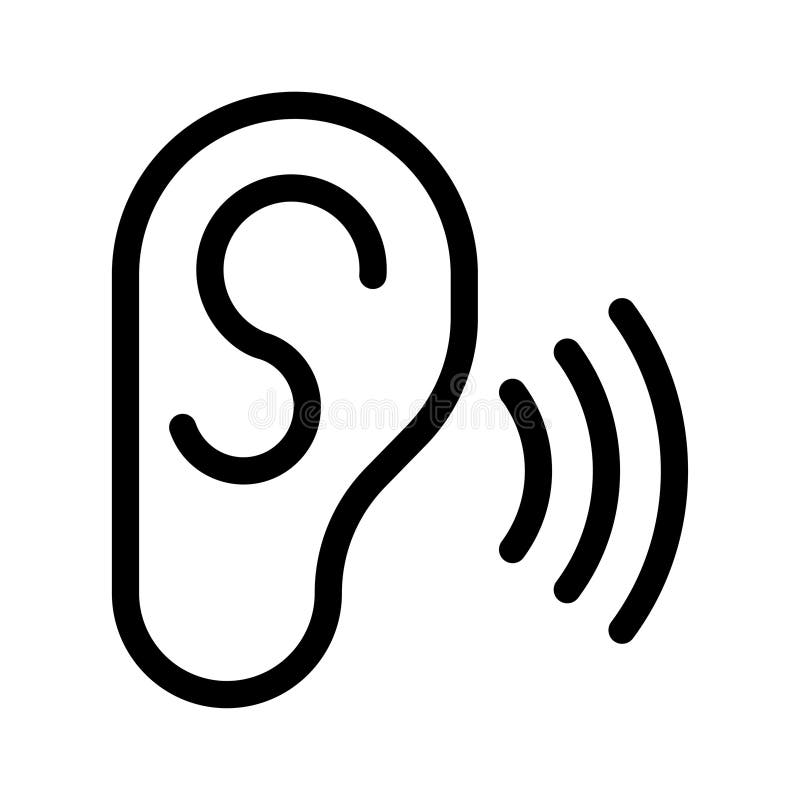 Ear Line Icon Illustration Vector Graphic Stock Illustration ...