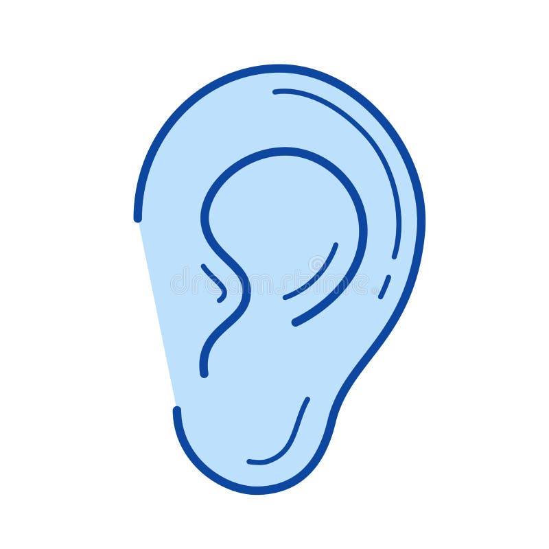 Ear Listen Vector Icon On Blue Background. Ear Vector Icon. Listening ... Ear Listen Vector Icon On Blue Background. Ear Vector Icon. Listening ...