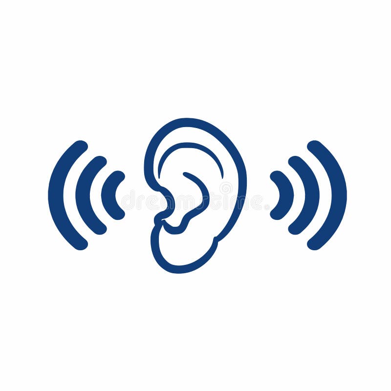 Ear listen icon stock illustration. Illustration of hearing - 246355547