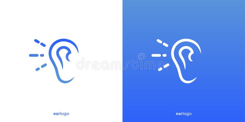 Ear Logo Designs Template. stock vector. Illustration of blue - 335611678