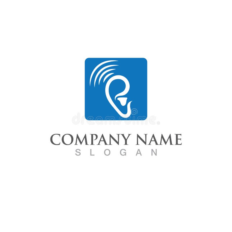Ear Logo and Symbol Vector Image Stock Vector - Illustration of head ...