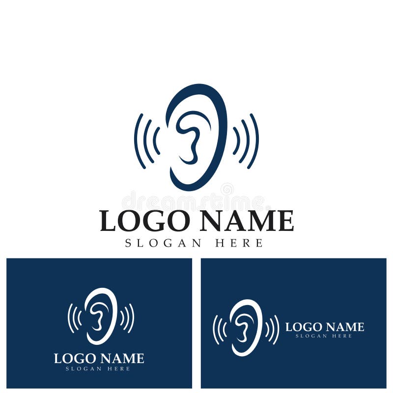 Ear Logo Template Vector Icon. Stock Vector - Illustration of icon ...