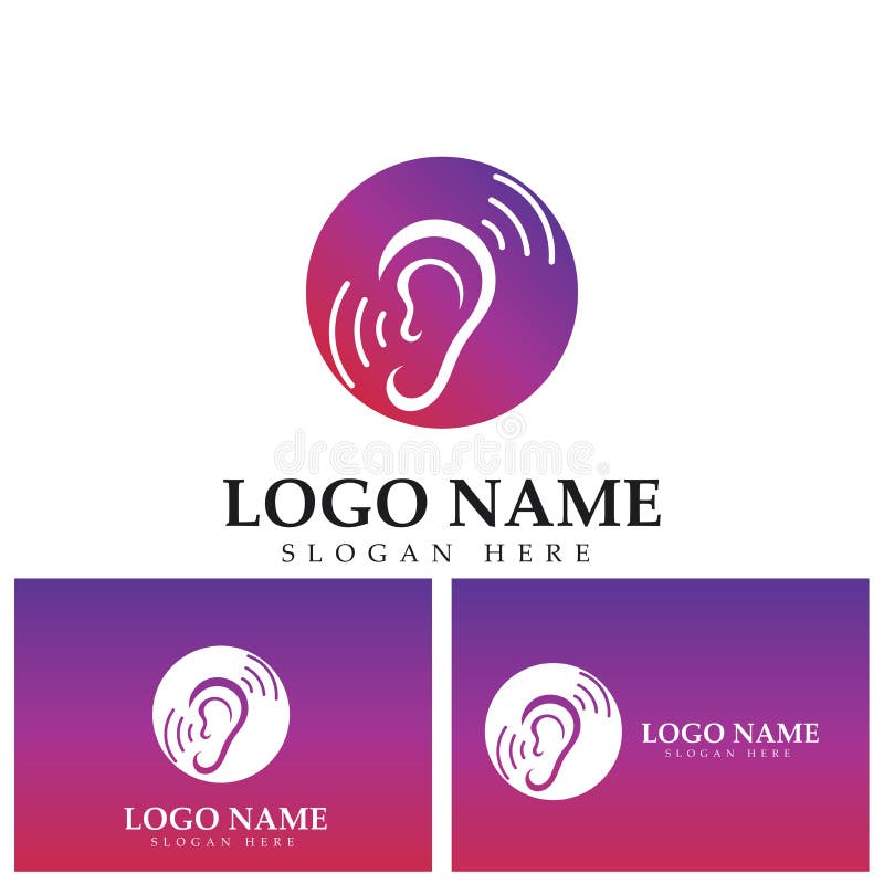 Ear Logo Template Vector Icon. Stock Vector - Illustration of shape ...
