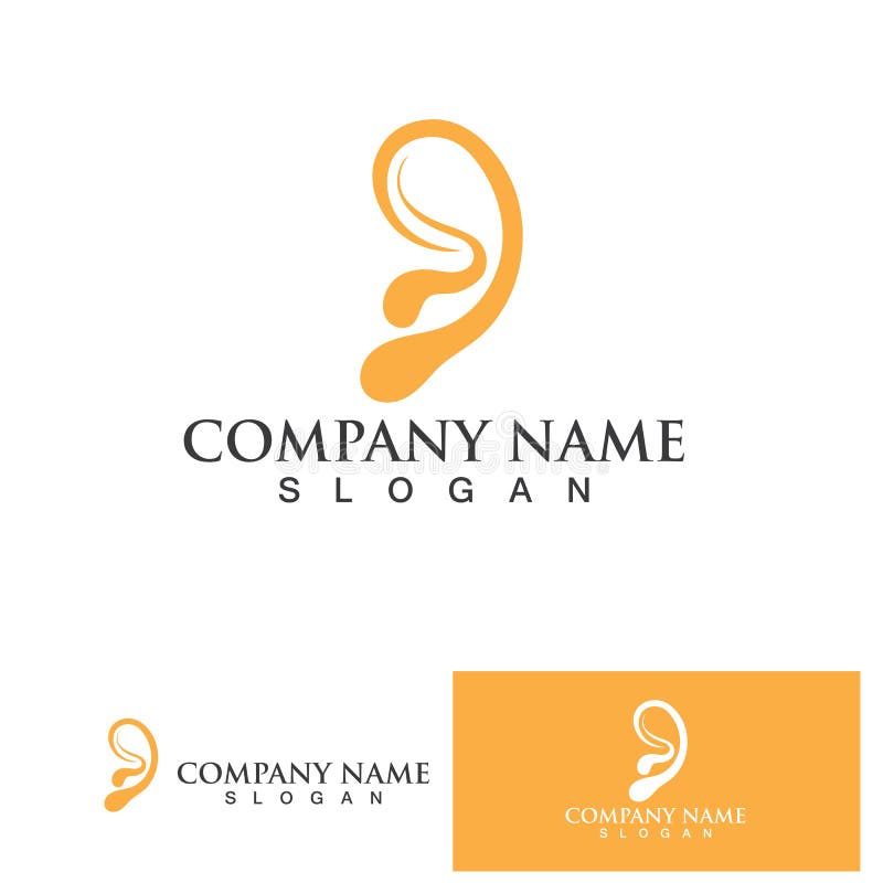 Ear Logo Template Vector Icon Design Stock Vector - Illustration of ...