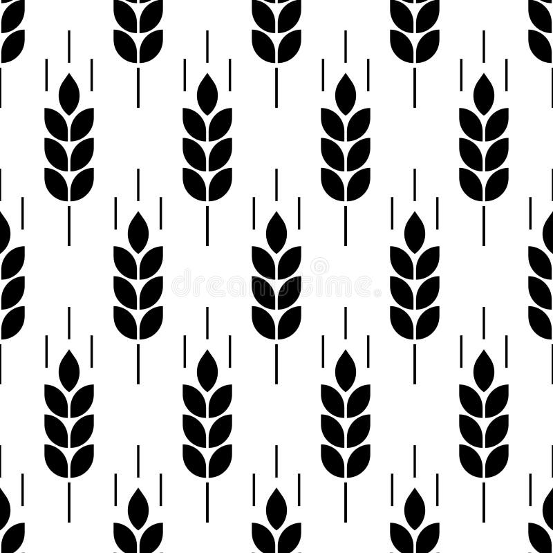 Ear of Malt, Corn, Wheat Seamless Pattern. Repeating Golden Agriculture ...