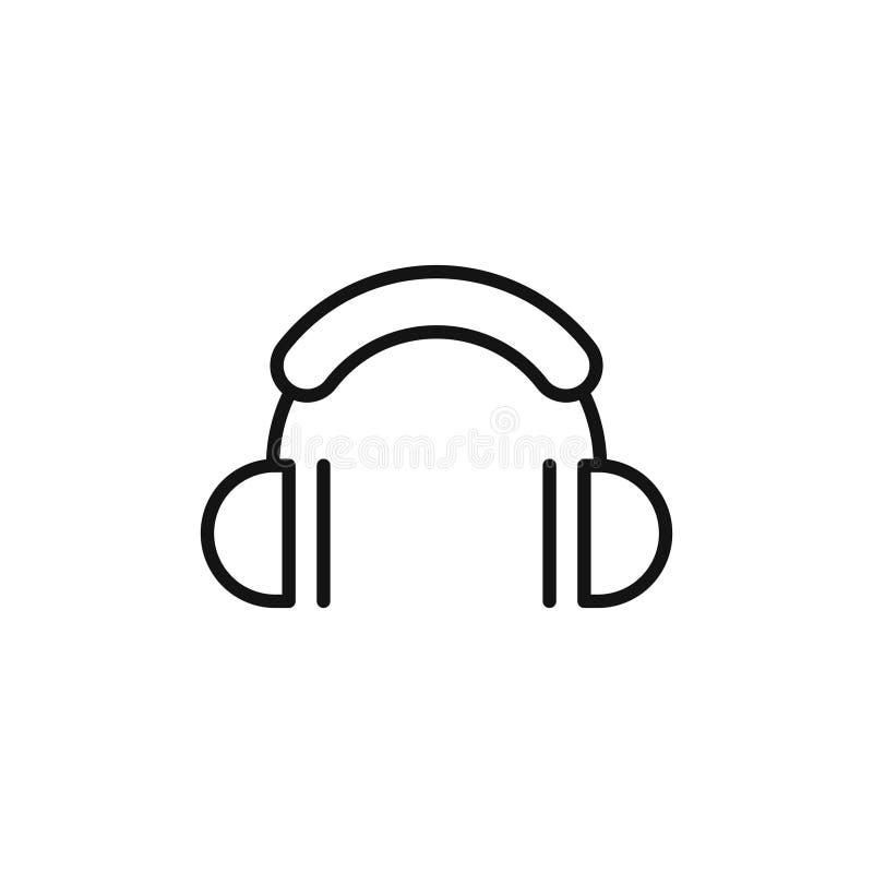 Ear Muffs Icon Isolated on White Background Stock Vector - Illustration ...