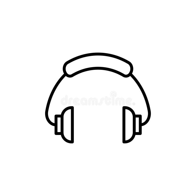 Ear Muffs Icon Isolated on White Background Stock Vector - Illustration ...