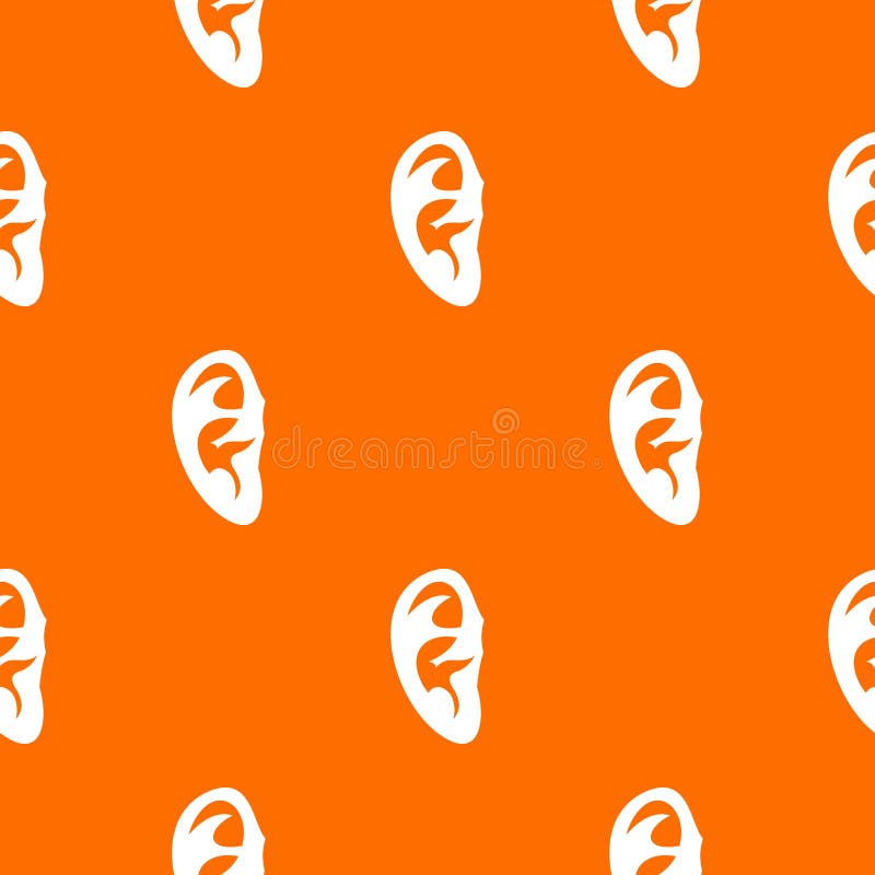 Ear pattern seamless stock vector. Illustration of hear - 100085846