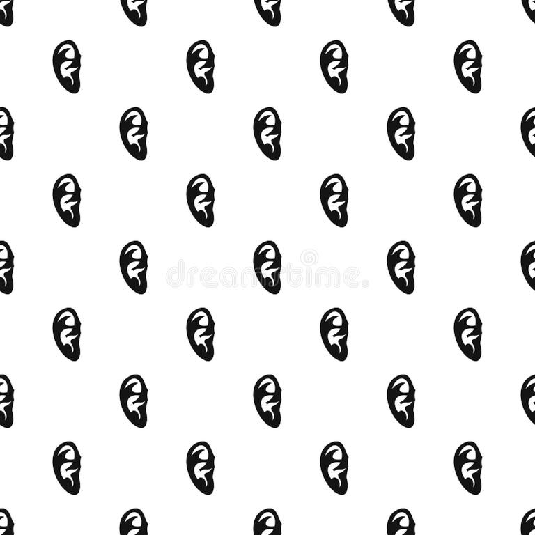 Ear pattern vector stock vector. Illustration of shell - 107675336