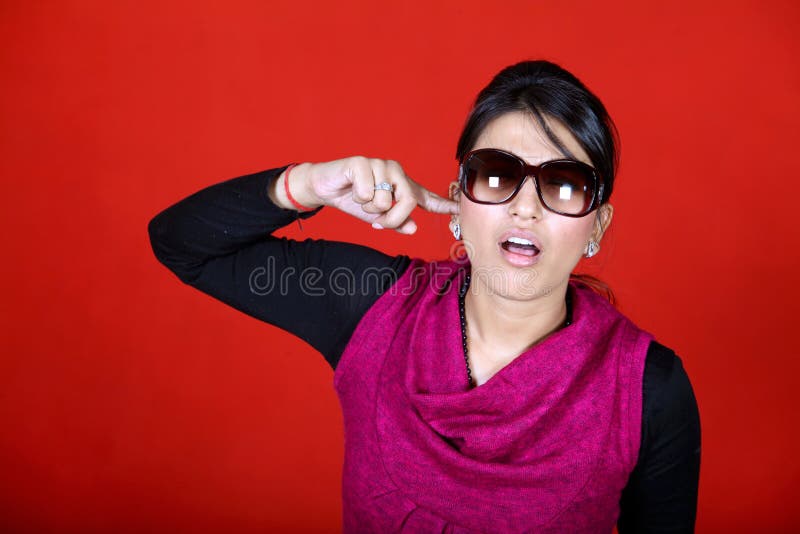 Ear picking stock image. Image of expressions, goggles - 22242355
