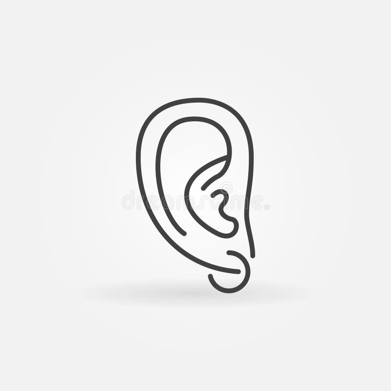 Ear Piercing Icon - Vector Minimal Symbol in Thin Line Style Stock ...