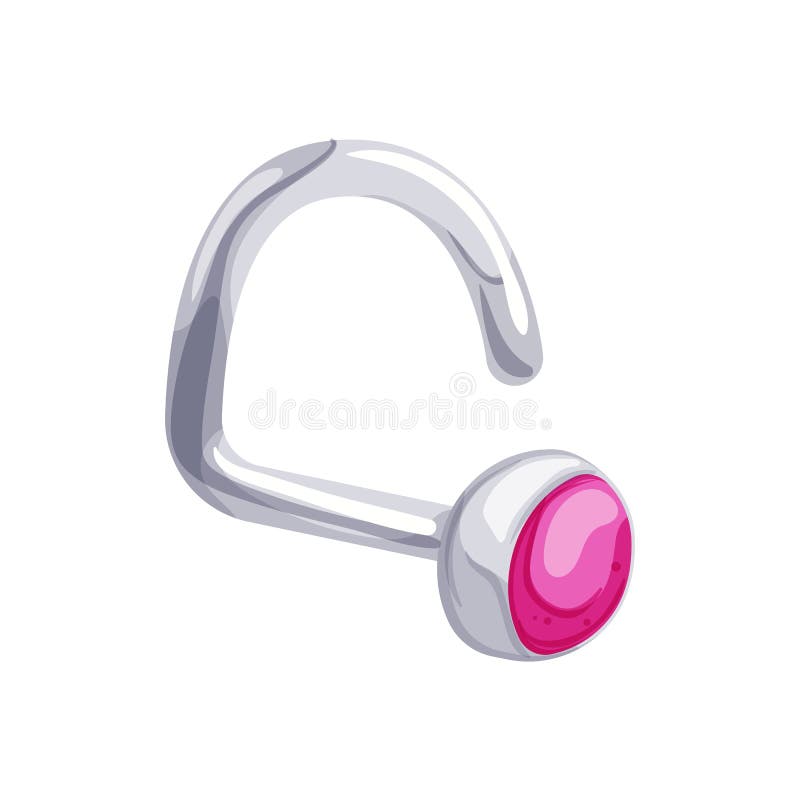 Ear Piercing Ring Cartoon Vector Illustration Stock Illustration ...