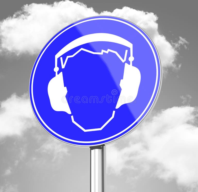 Hearing Protection Safety Sign Stock Illustrations – 1,562 Hearing ...