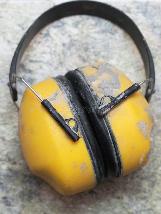 Ear Protection Factory Noise Muffs Yellow Stock Image - Image of ...