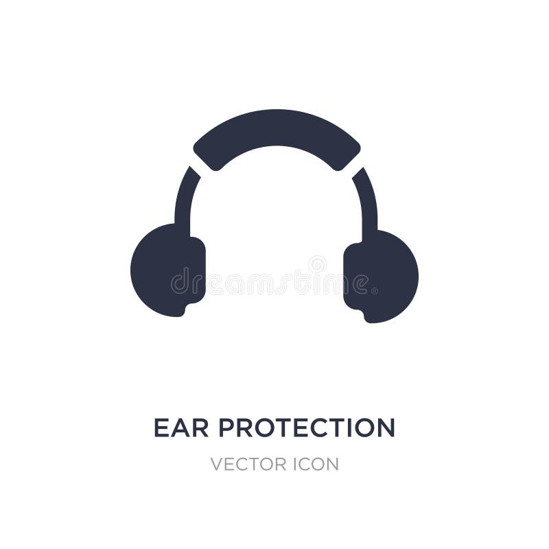Ear Protection Icon on White Background. Simple Element Illustration ...