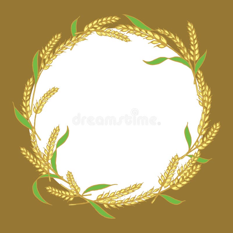 Rice frame stock vector. Illustration of circle, sign - 91100714