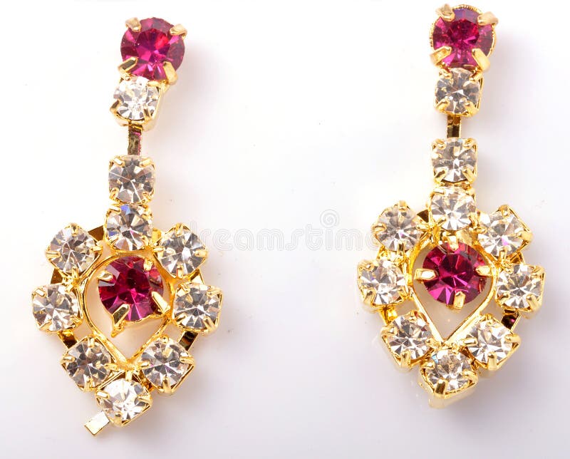 Pair of earrings stock photo. Image of hanging, bright - 494390