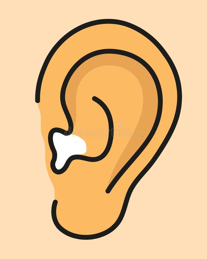 The Ear of a Sick Person. Vector Illustration. Stock Vector ...