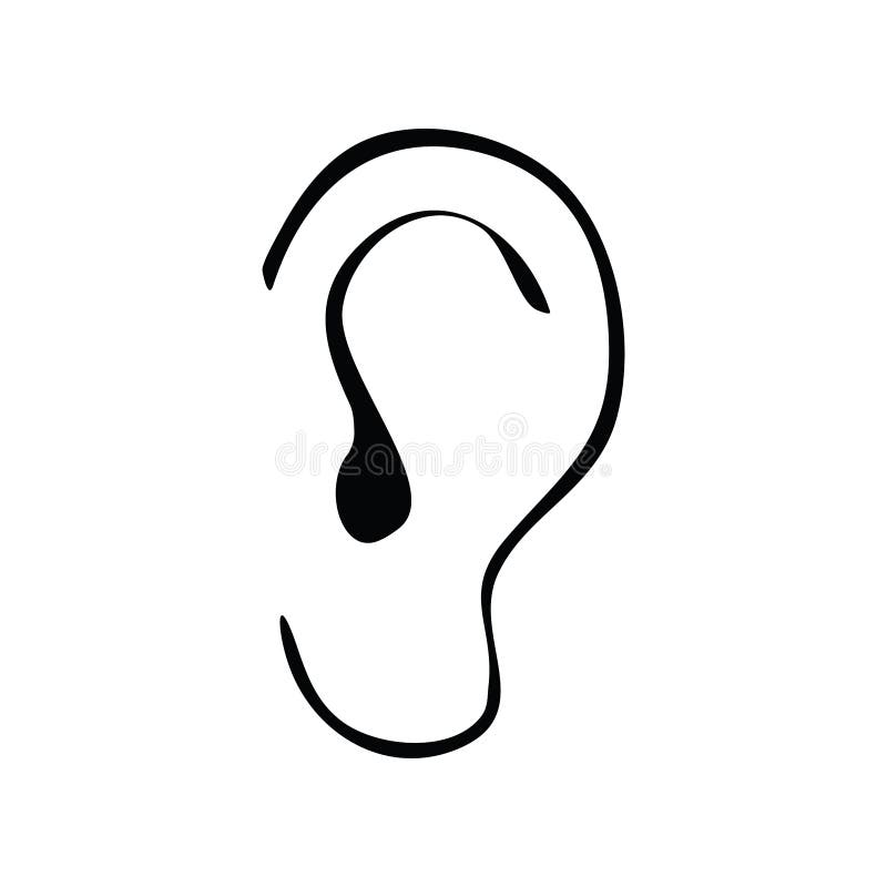 Ear simple vector stock vector. Illustration of body - 183102266