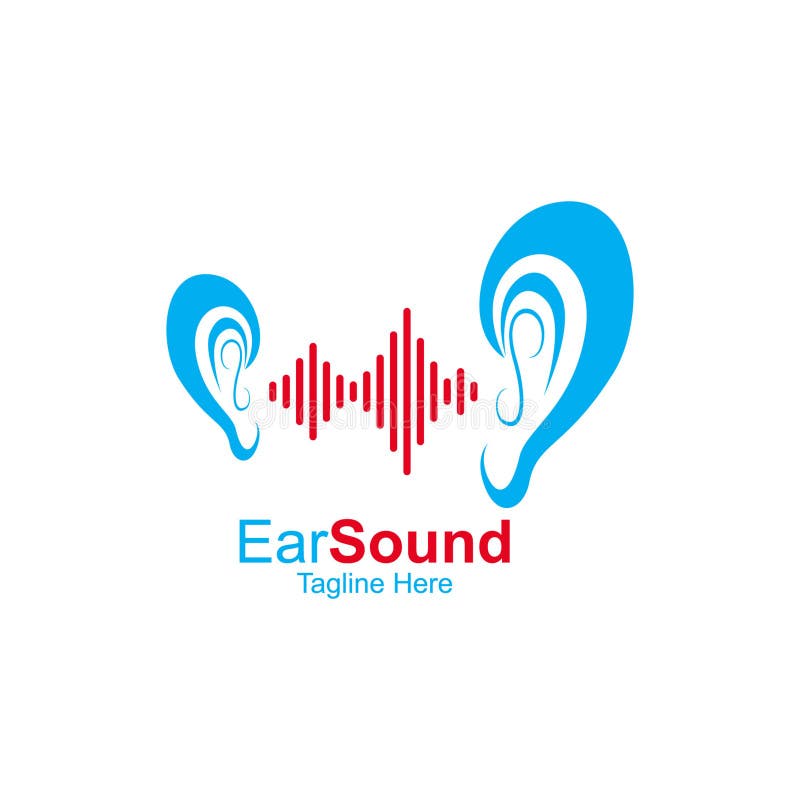 Ear Sound Logo Design Template. Ear Icon. Stock Vector - Illustration ...