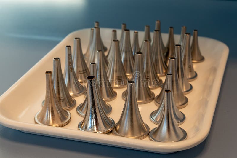 Ear Speculums on Tablets in an ENT Practice Stock Image - Image of ...