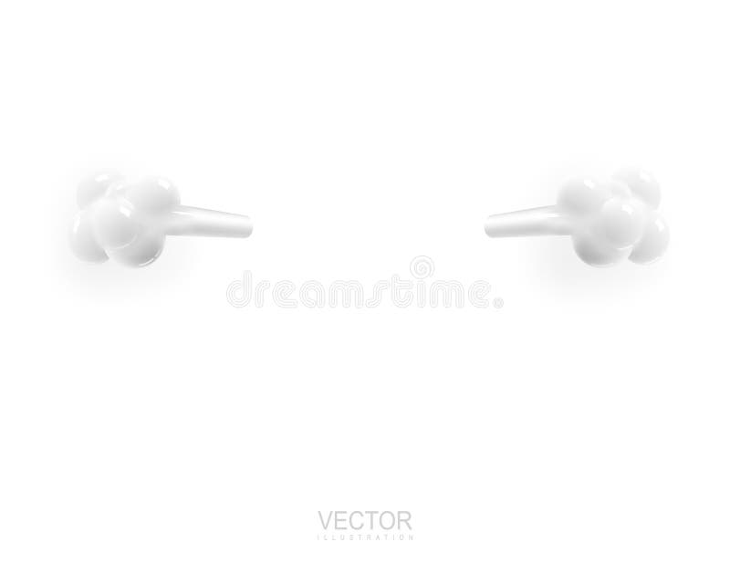 Ear Steam Symbol in Realistic Plastic Style. Clipart Stock Vector ...