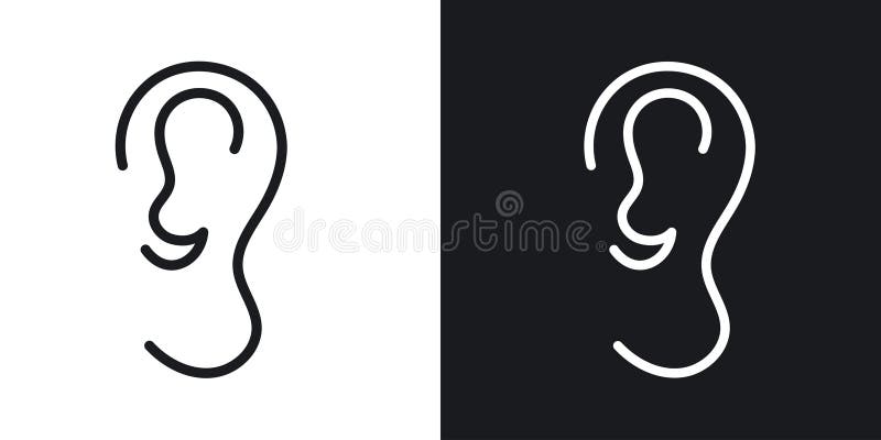 Ear vecor icon set stock illustration. Illustration of hearing - 340519018