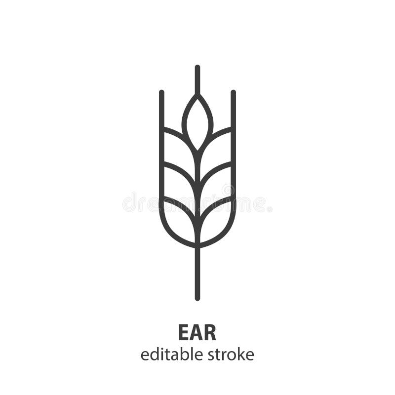 Wheat Ear Line Drawing Stock Illustrations – 858 Wheat Ear Line Drawing ...