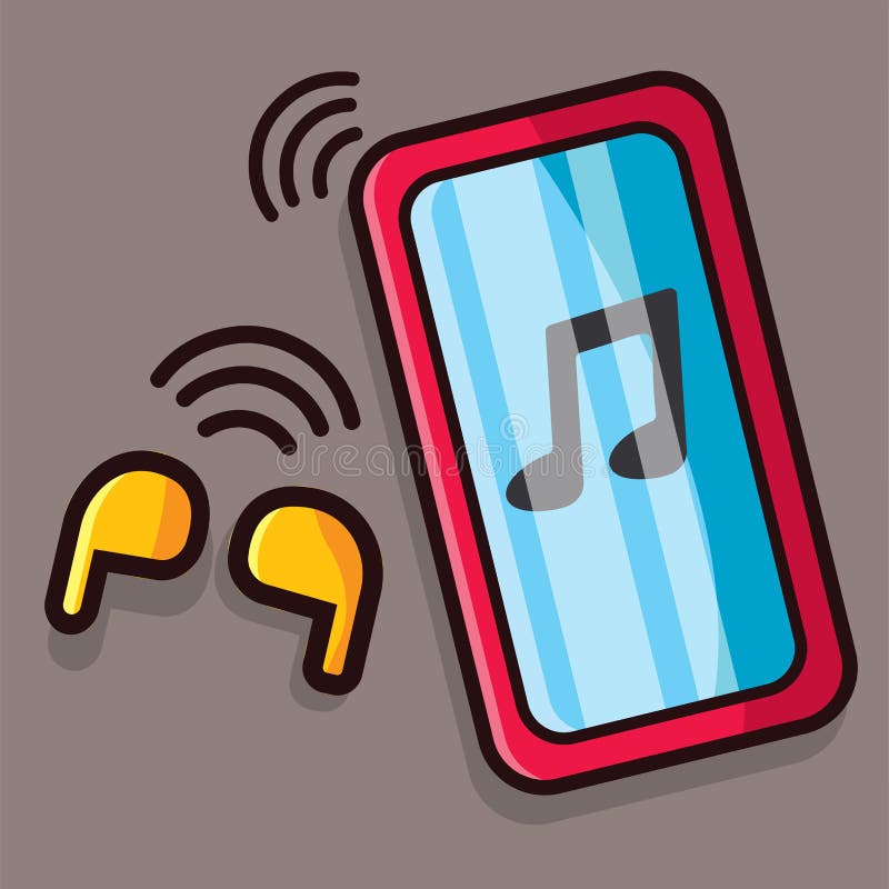 Earbuds Wireless Concept Vector Illustration in Flat Style Stock Vector ...