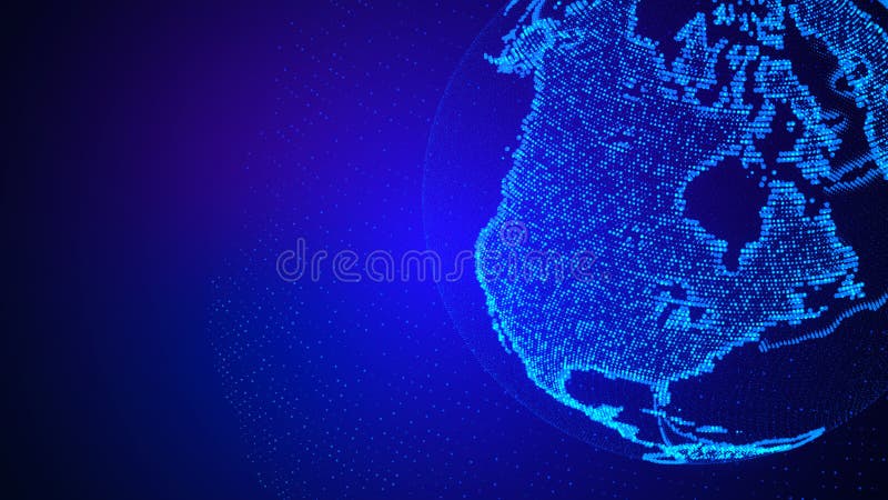 Earch Globe, World Map Point, Line, Composition Representing Global ...