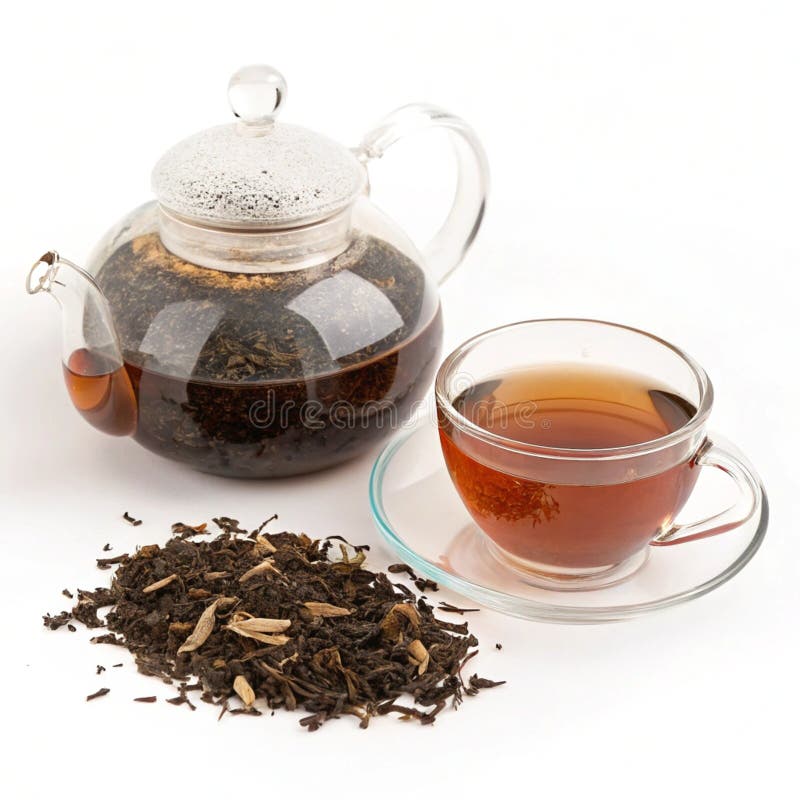 Earl Grey Tea Isolated on White Background Stock Illustration ...