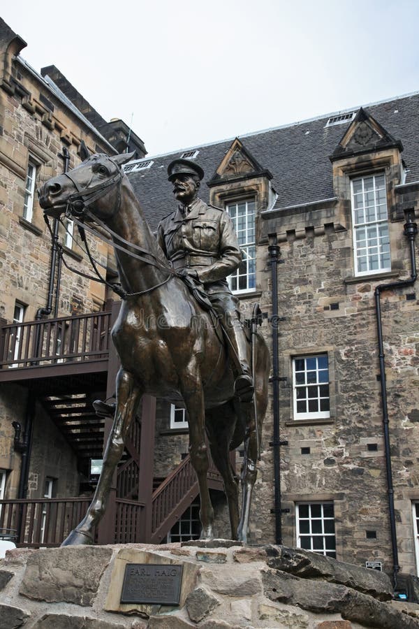 Equestrian Statue In Edinburgh Castle, Scotland Stock Image - Image of ...