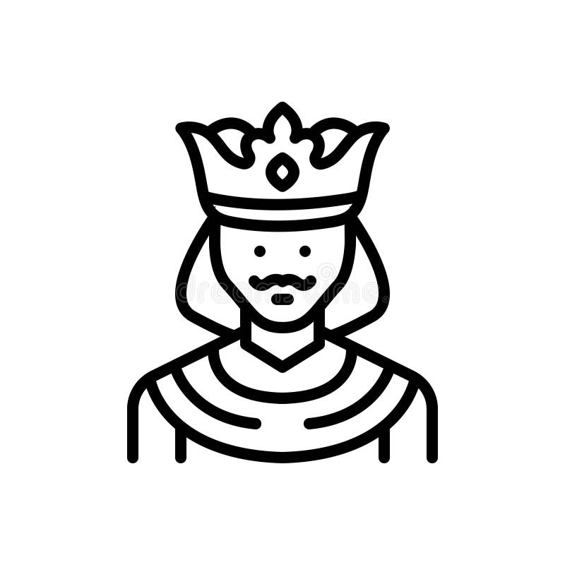 Black Line Icon for Earl, Medieval and Monarch Stock Illustration ...