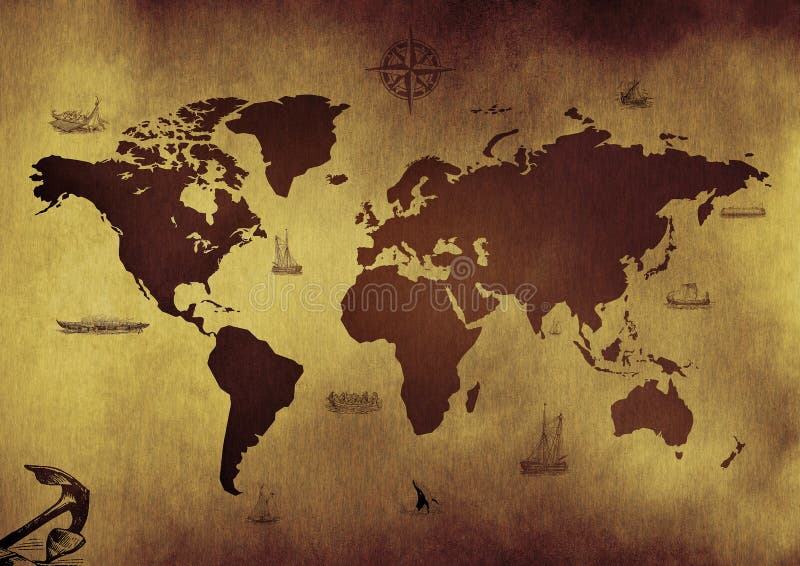 World ancient map stock illustration. Illustration of maps - 138099113