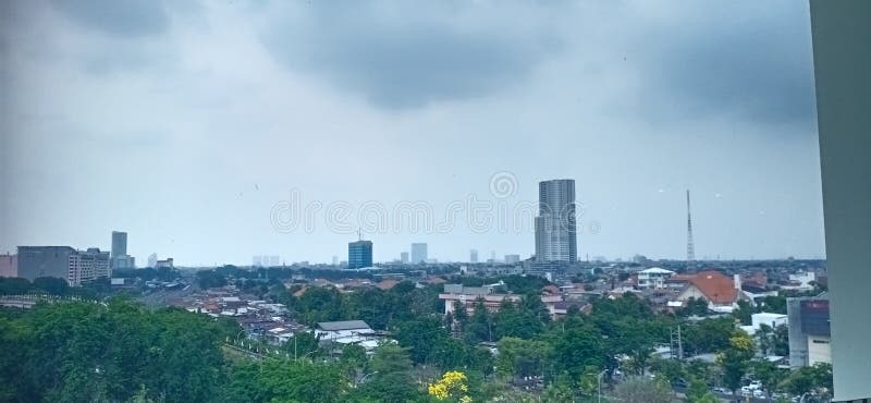 Early Afternoon Cloudy from the Top of the Building Editorial ...