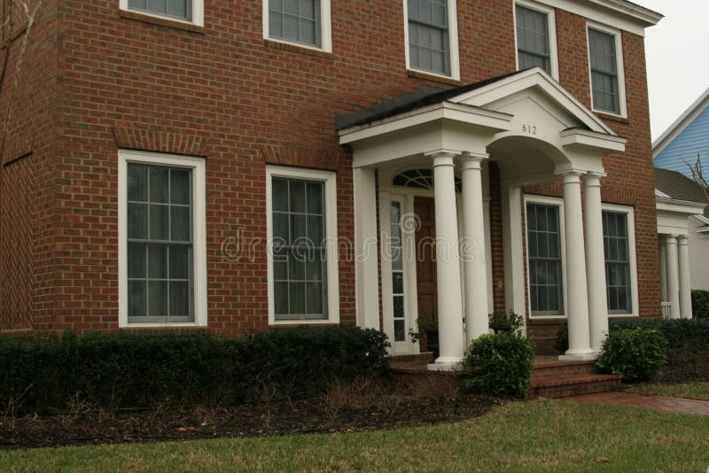 American brick house stock photo. Image of manor, residential - 921882