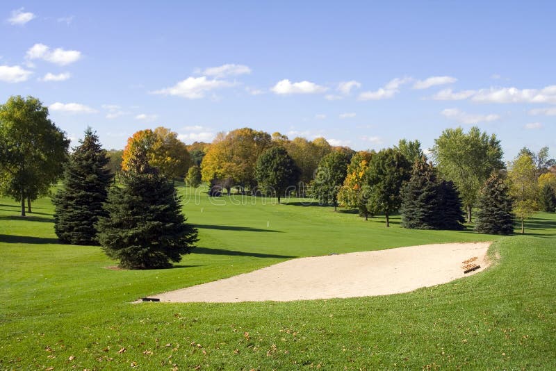 Autumn Golf Fairway stock image. Image of trees, autumn - 8367081