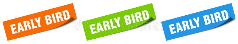 Early Bird Banner. Early Bird Speech Bubble Label Set. Stock Vector ...