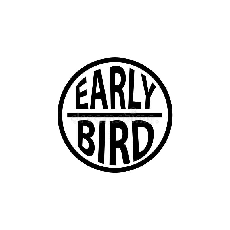 Early bird icon stock vector. Illustration of blue, promotion - 120845916