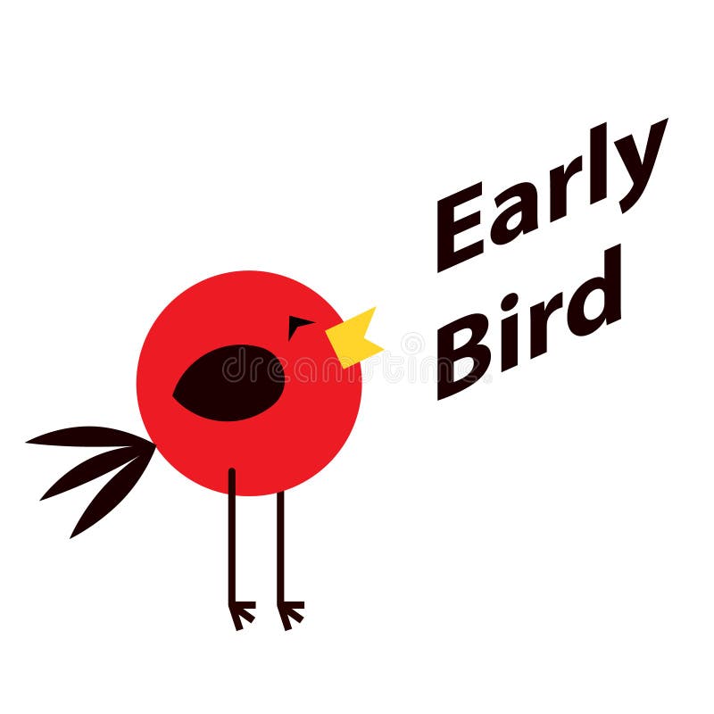 Early bird poster. stock vector. Illustration of abstract - 159532080
